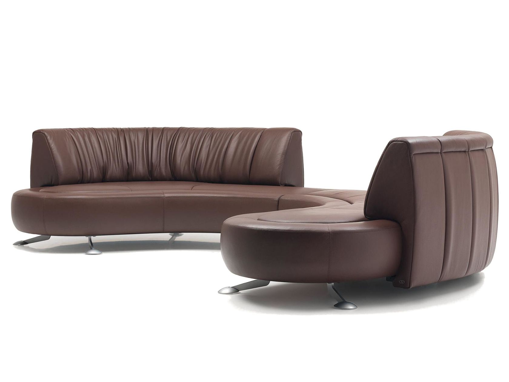 DS-1064 RIVER Curved leather sofa By de Sede | design Hugo de Ruiter