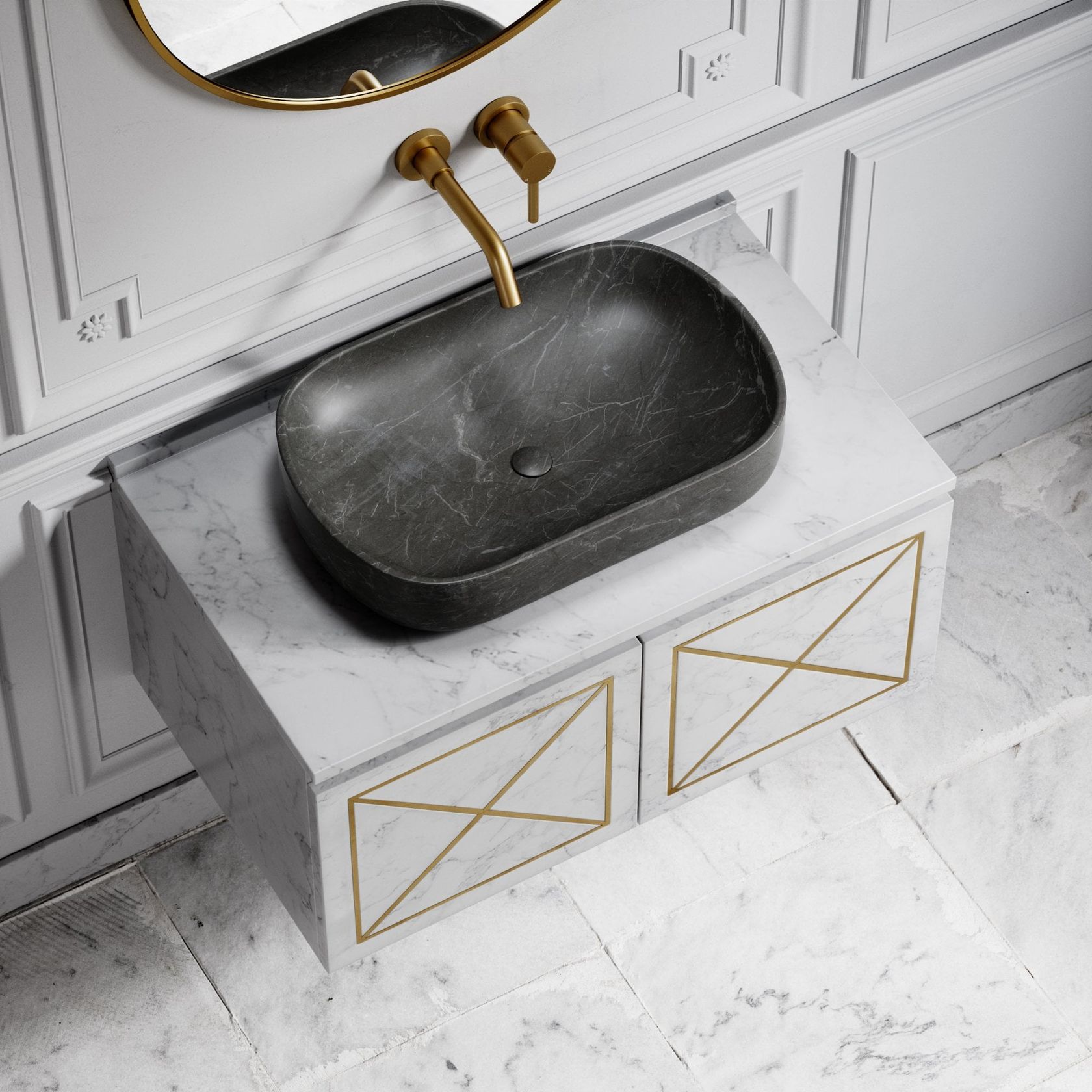 DESIGNO | Lavabo en marbre Pietra Grey By LUSSO