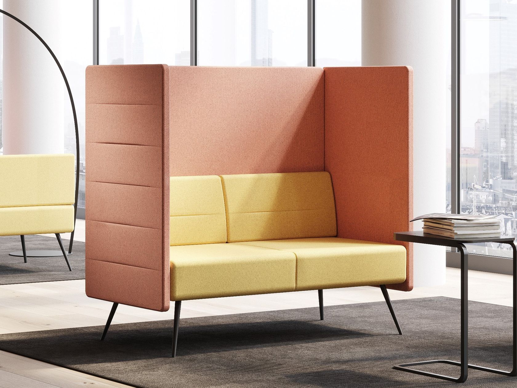 DIVA 2 seater high-back fabric sofa By CUF Milano | design Itamar Harari