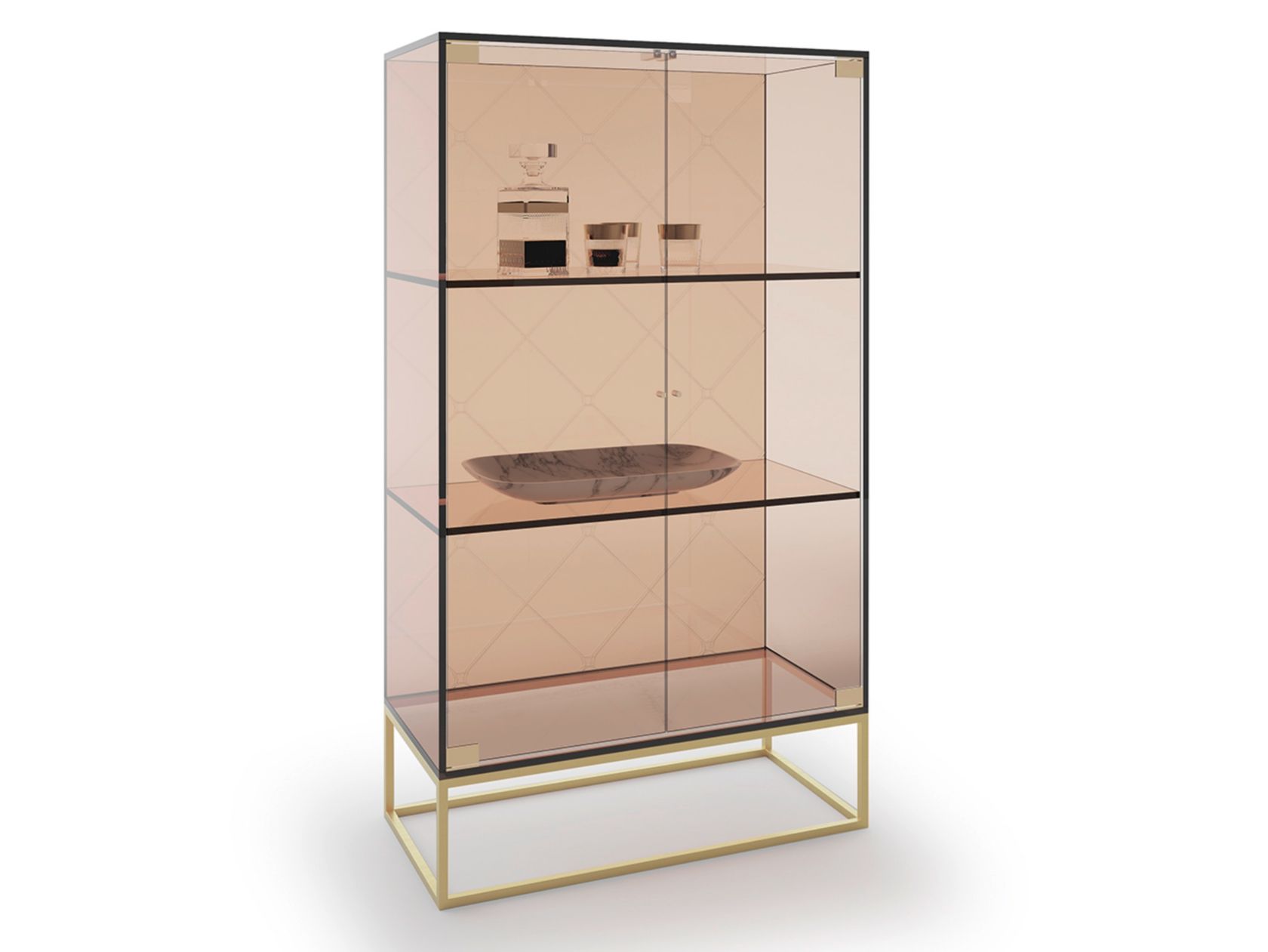 Stained glass display cabinet DROP By EXENZA