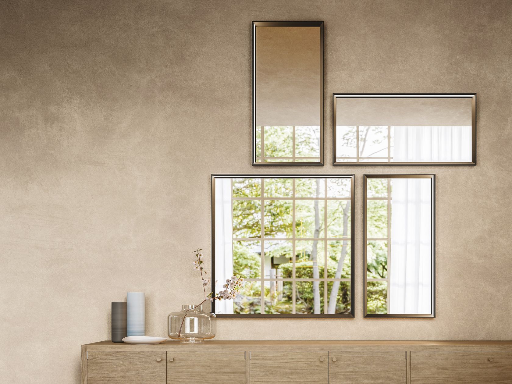 Wall-mounted mirror with integrated lighting EASY MIRROR EasyMirror ...