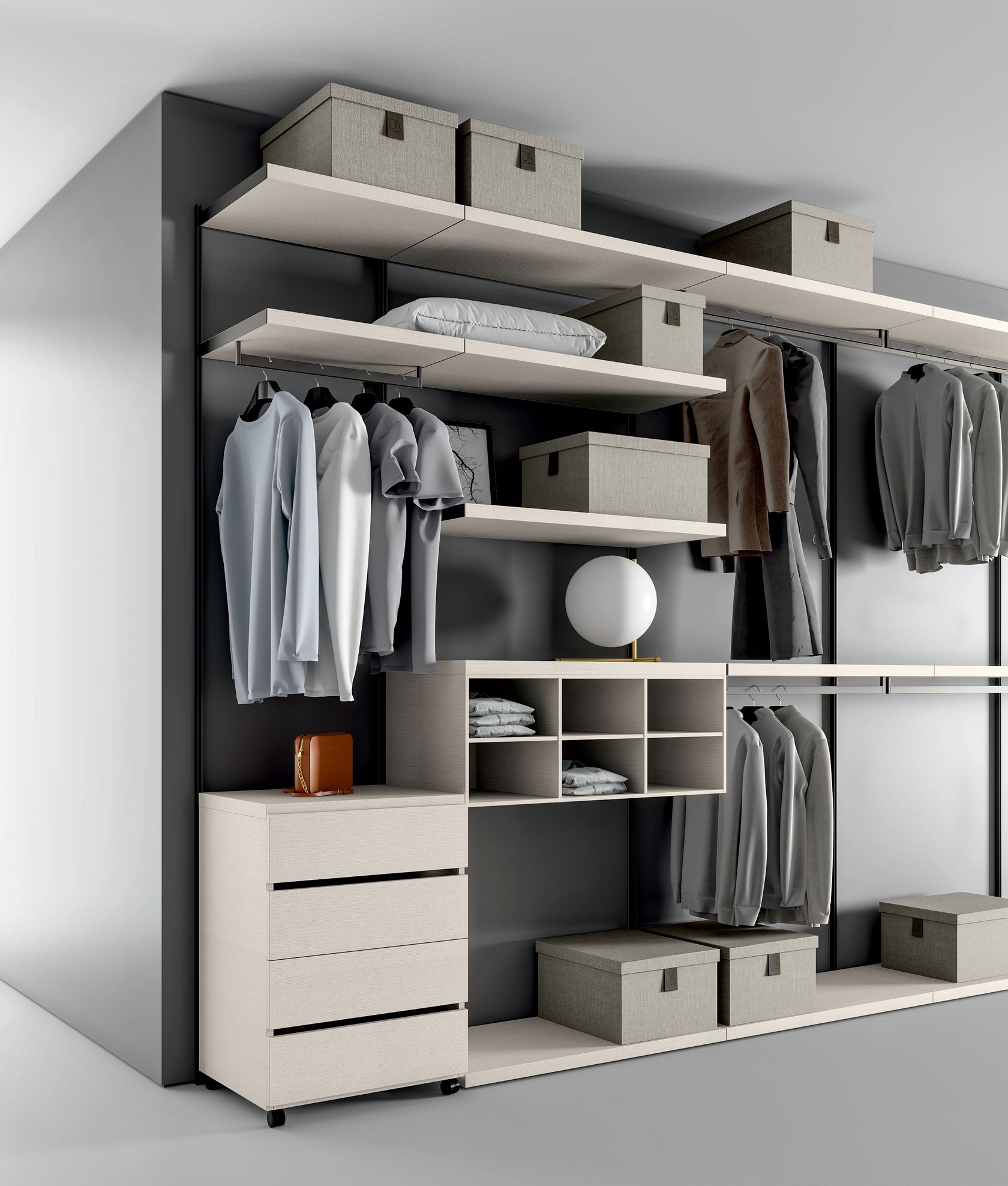 Custom melamine-faced chipboard walk-in wardrobe EASY PROJECT UP 01 ...