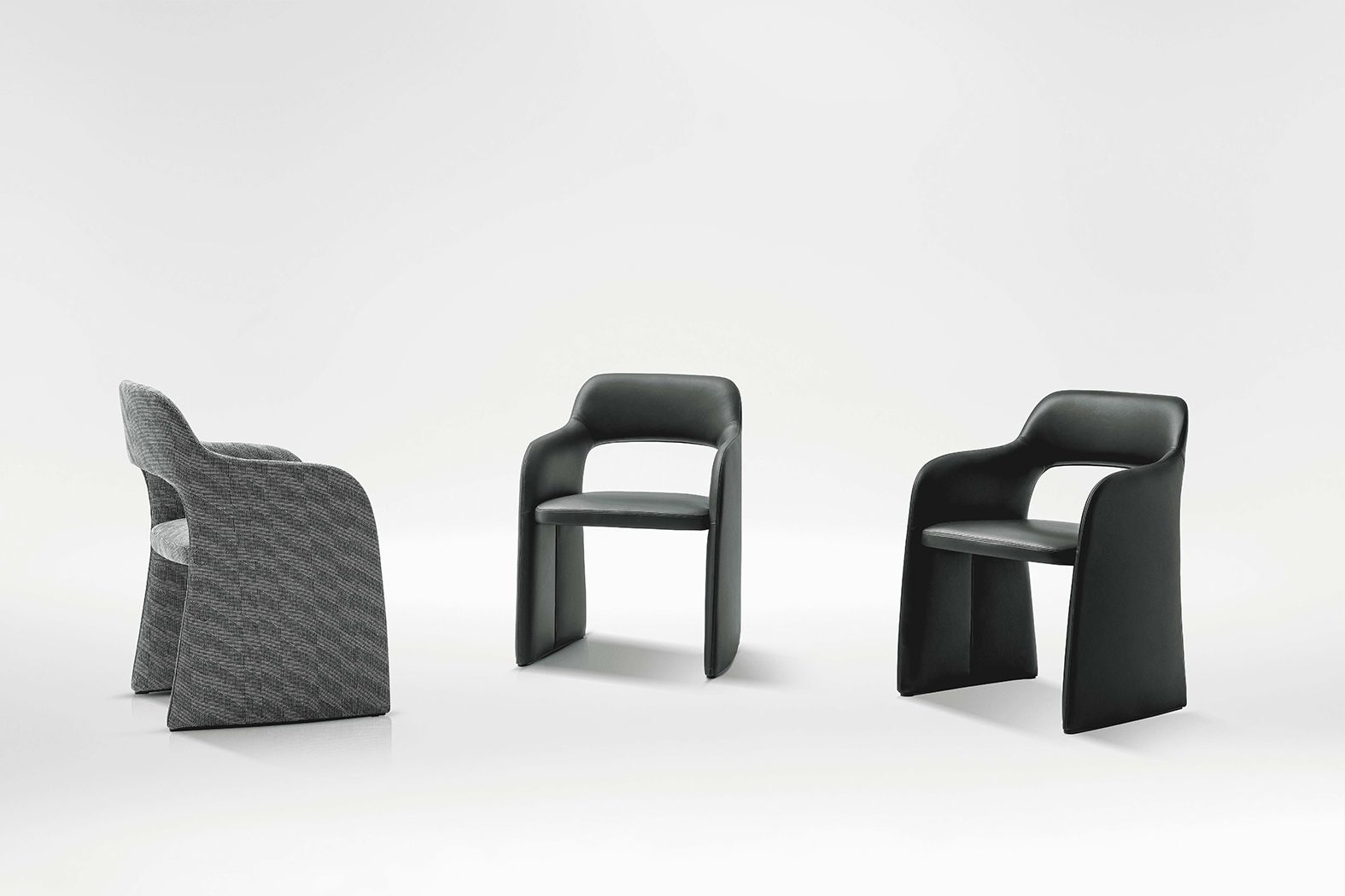 ECHO Sled base upholstered fabric chair By CAMERICH