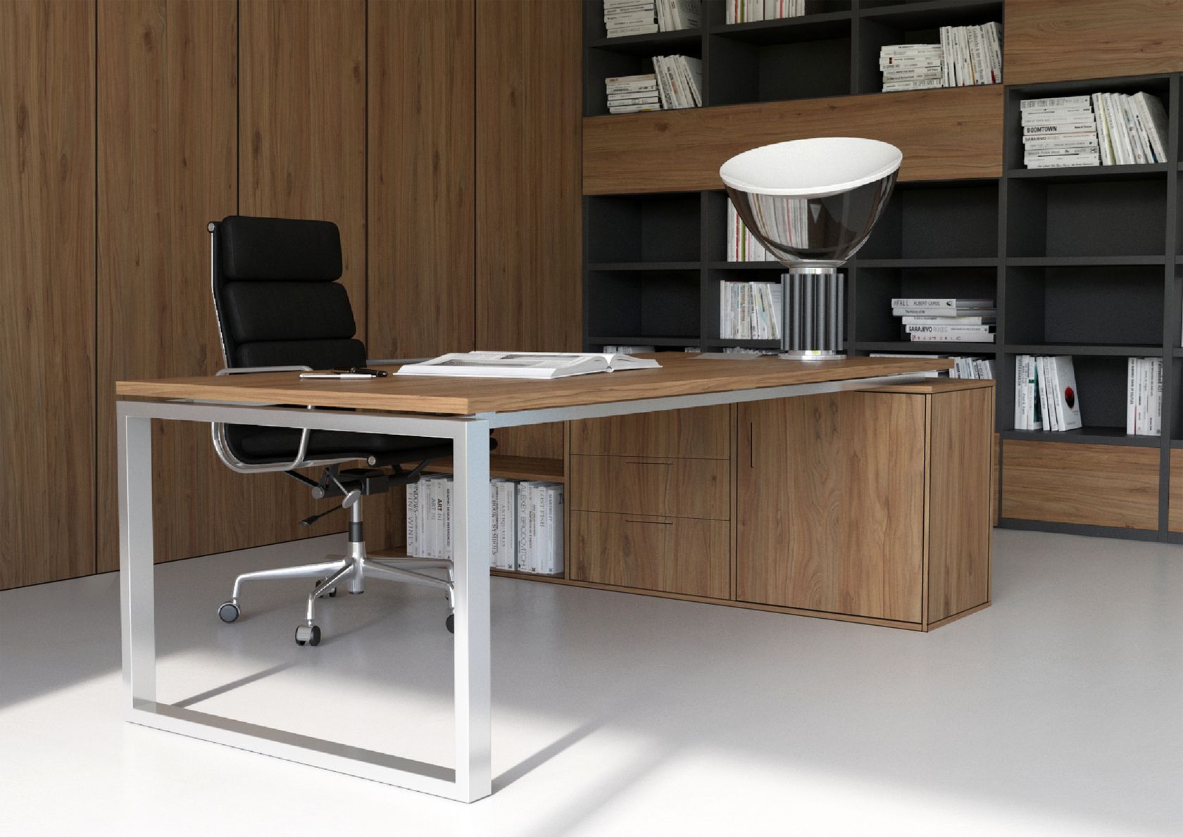 ECO | Office desk with shelves Eco Collection By Elitable