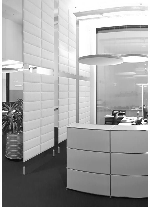 Polyester fibre acoustic baffles ECODESK BAFFLE XL ECOrange Collection ...