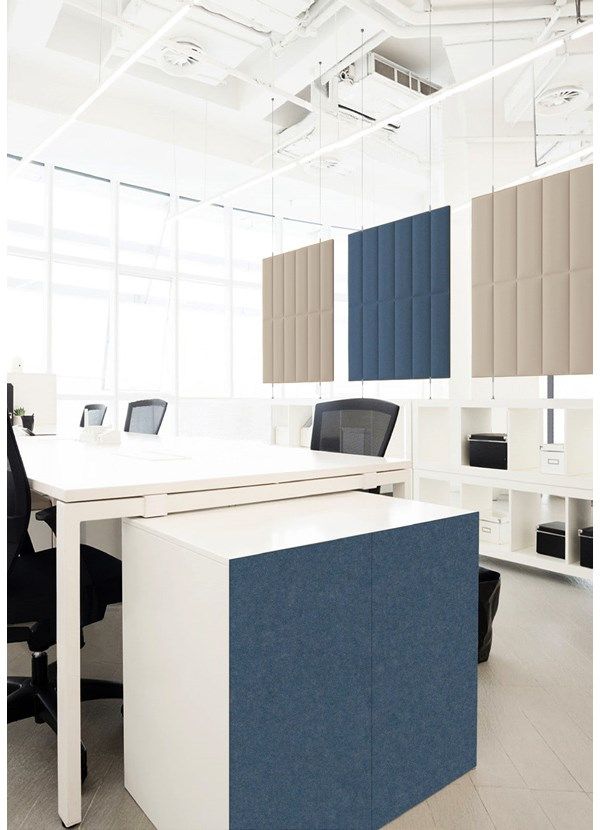 Polyester fibre acoustic baffles ECODESK BAFFLE XL ECOrange Collection ...