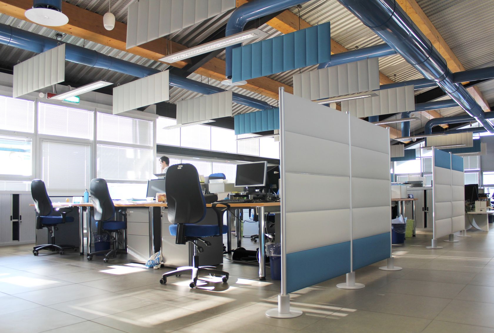 Polyester fibre acoustic baffles ECODESK BAFFLE XL ECOrange Collection ...