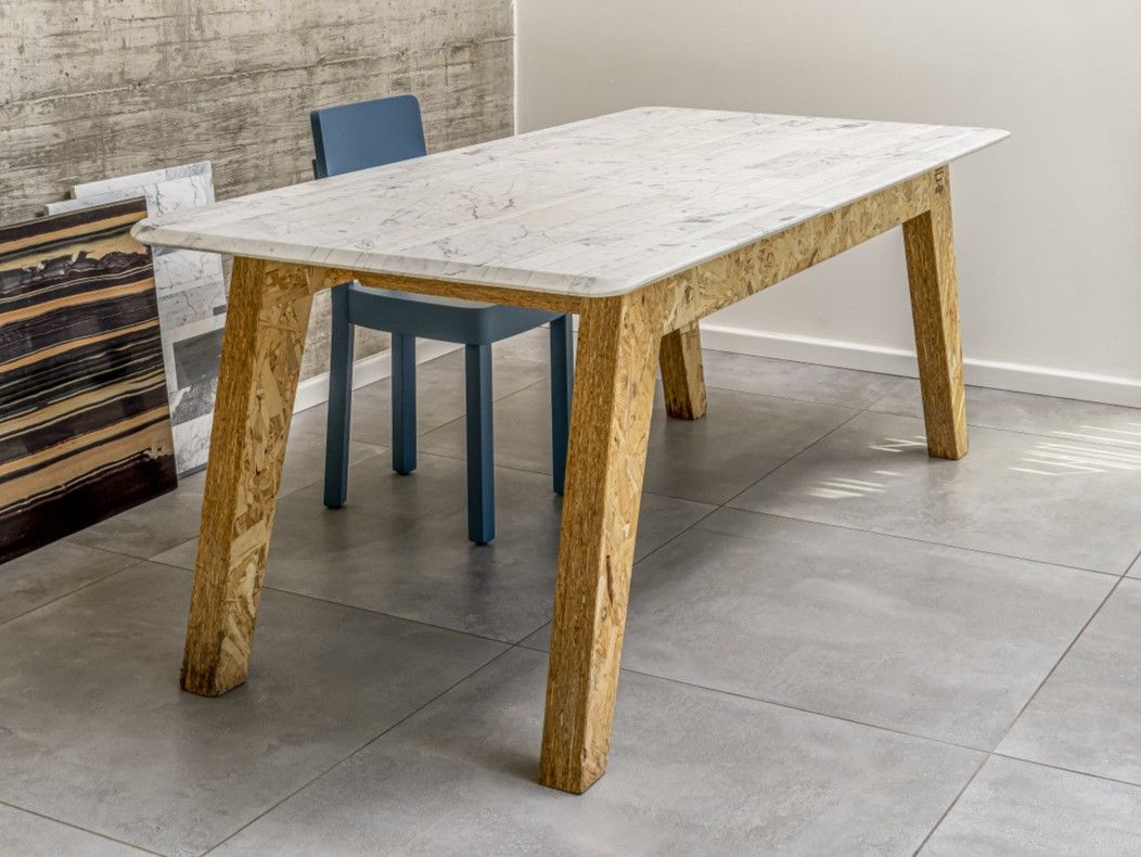 EDGE | Carrara marble table Rectangular Carrara marble table By ...