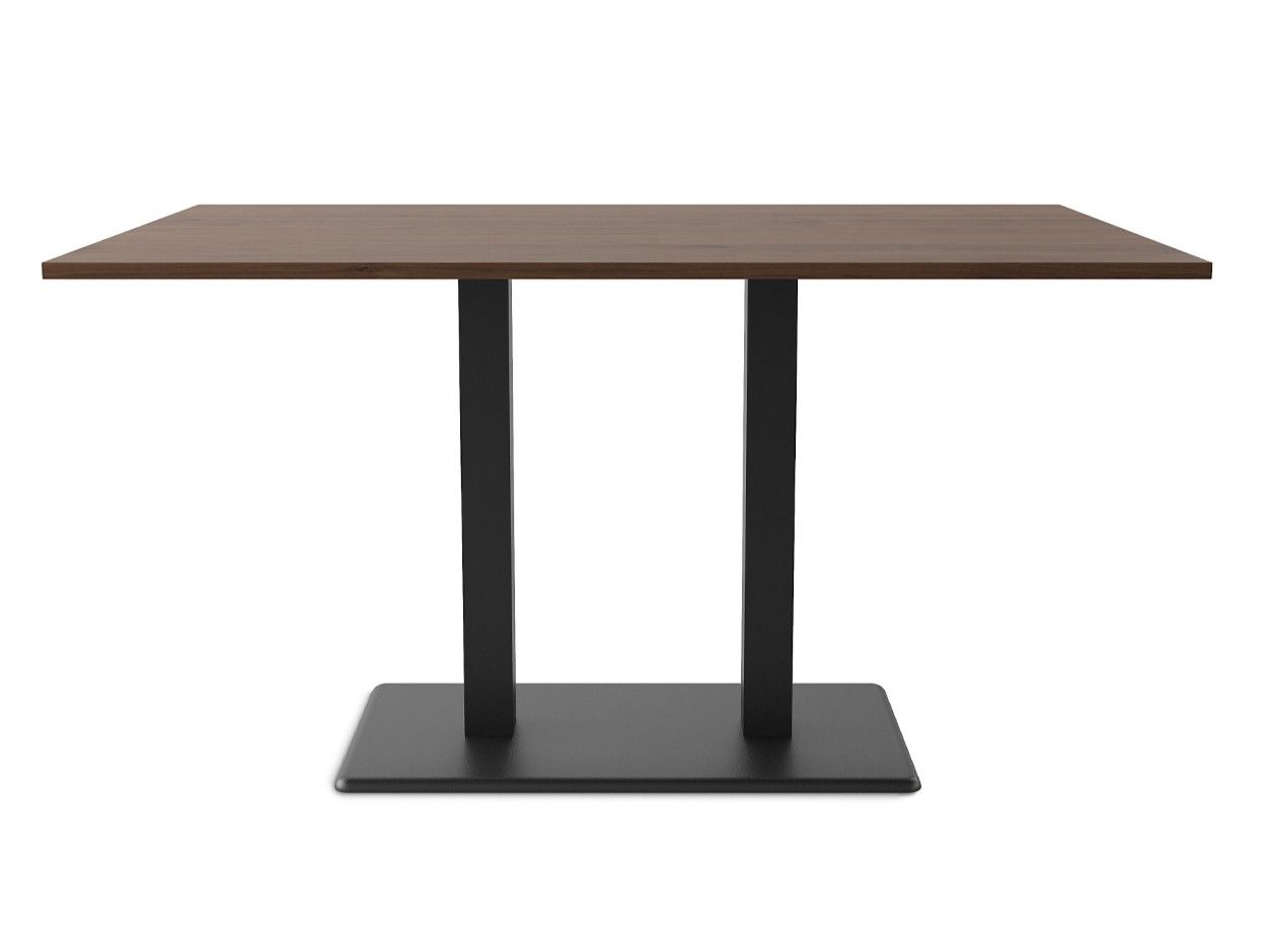 EDGE R Rectangular table in HPL with cast iron base By COLOS