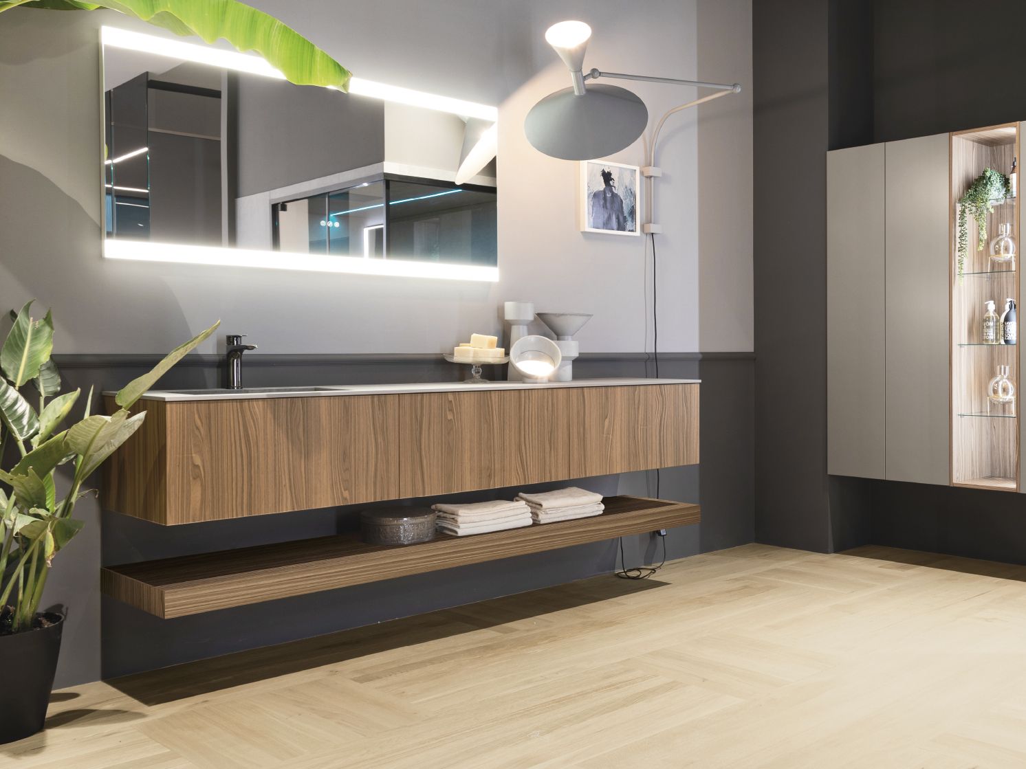 ELITE 07 Suspended bathroom cabinet with drawers By Gruppo Geromin