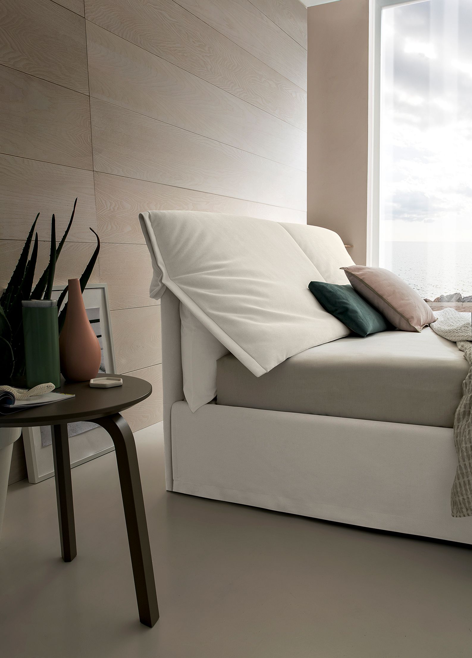 Fabric double bed EMILY Bed Stories Collection By Felis