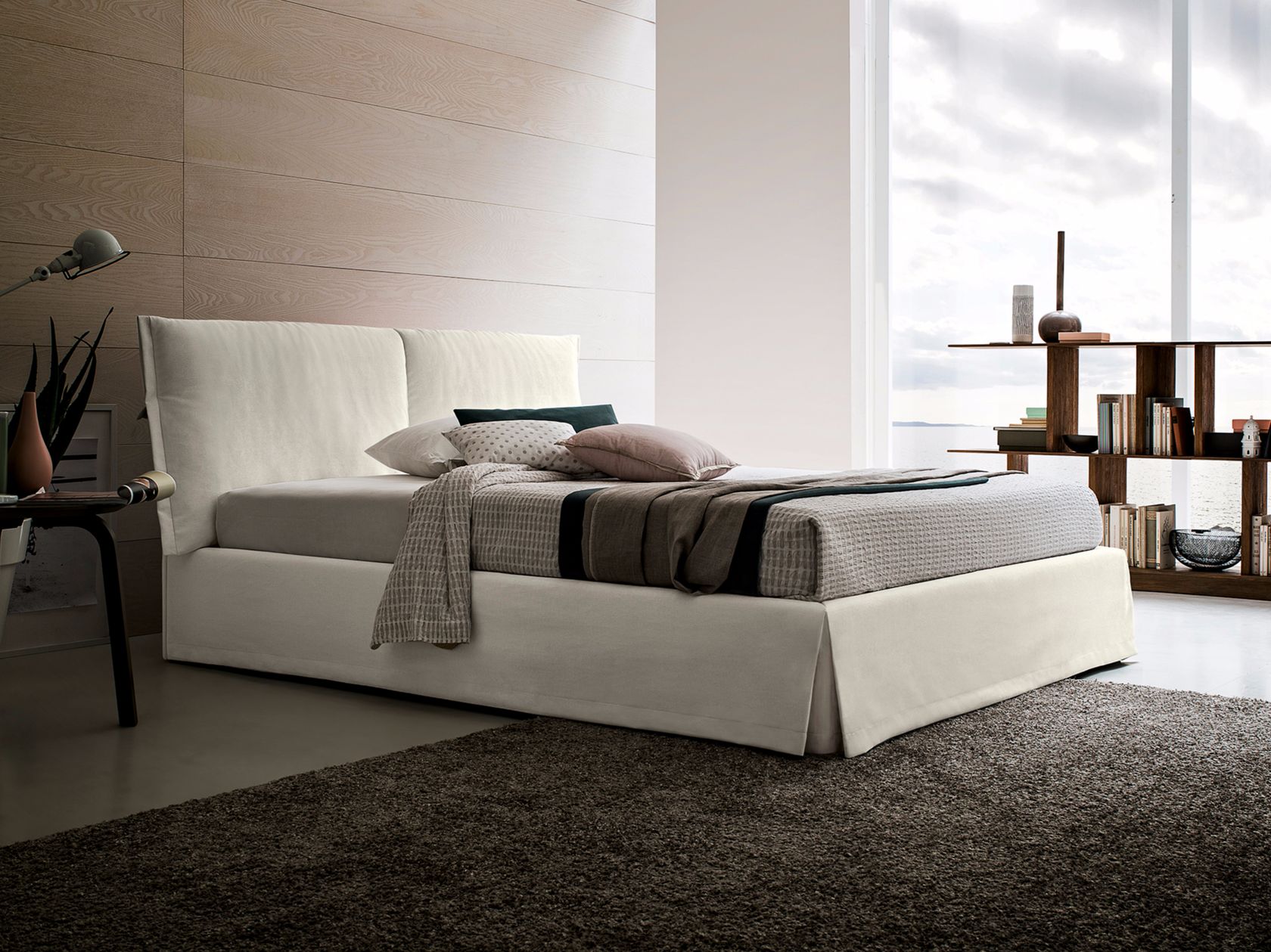 Fabric double bed EMILY Bed Stories Collection By Felis