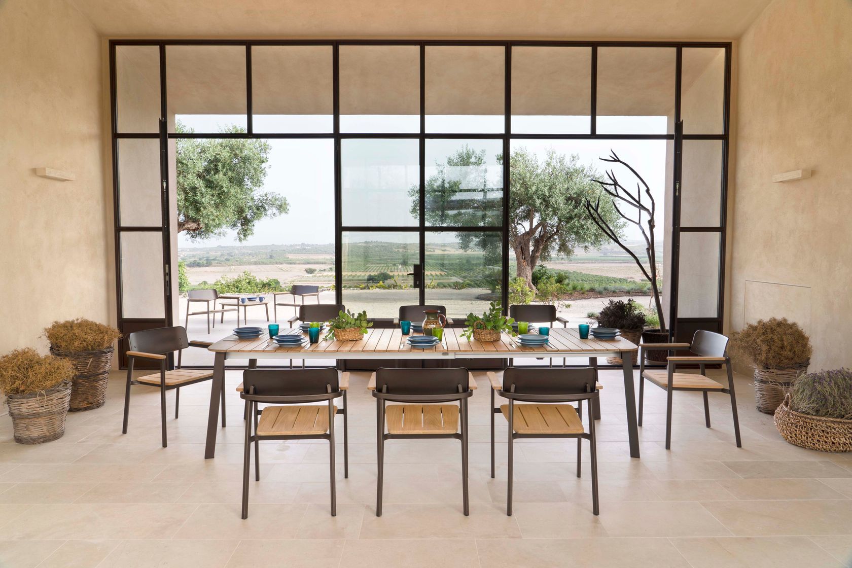 SHINE Rectangular teak table By Emu | design Arik Levy