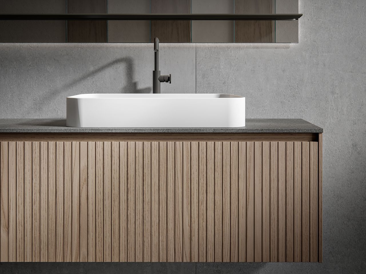Wall-mounted vanity unit EOS 003 Eos Collection By Edoné by Agorà