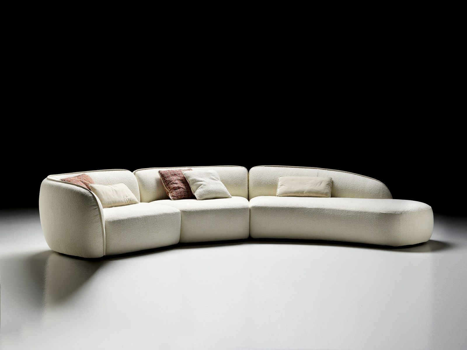 ERASMO | Fabric waiting room sofa Modular curved fabric sofa By Black Tie