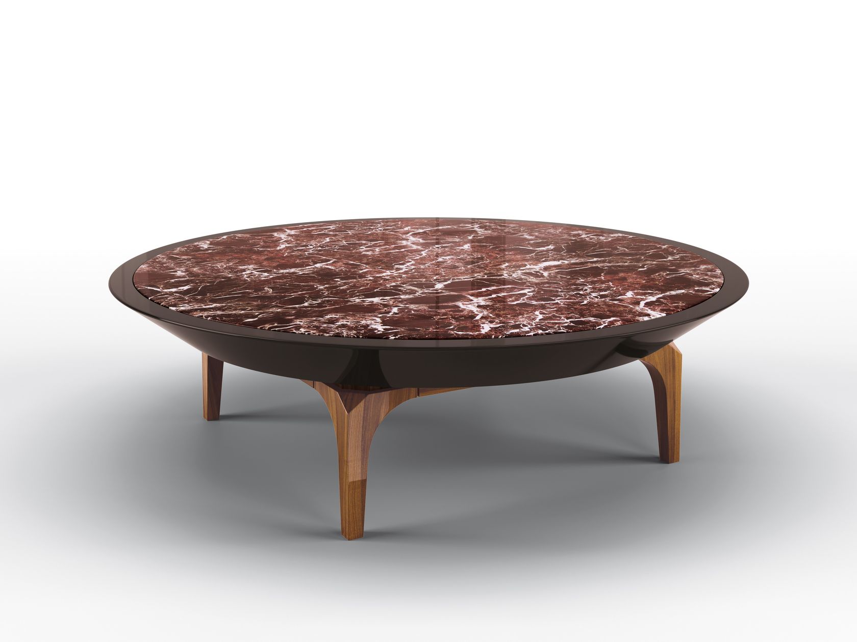 Round Rojo Levanto marble coffee table EXPERIA By BRUNO ZAMPA