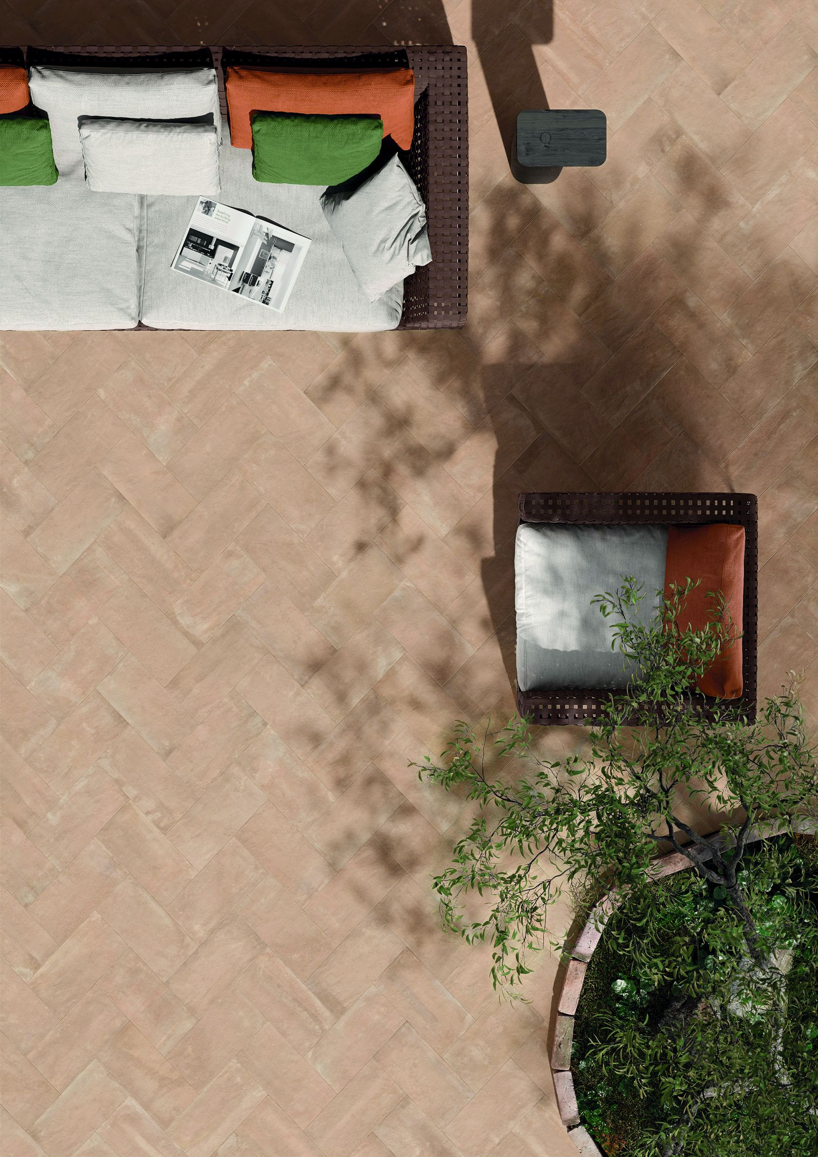Porcelain stoneware outdoor floor tiles with terracotta effect EXTERNA ...