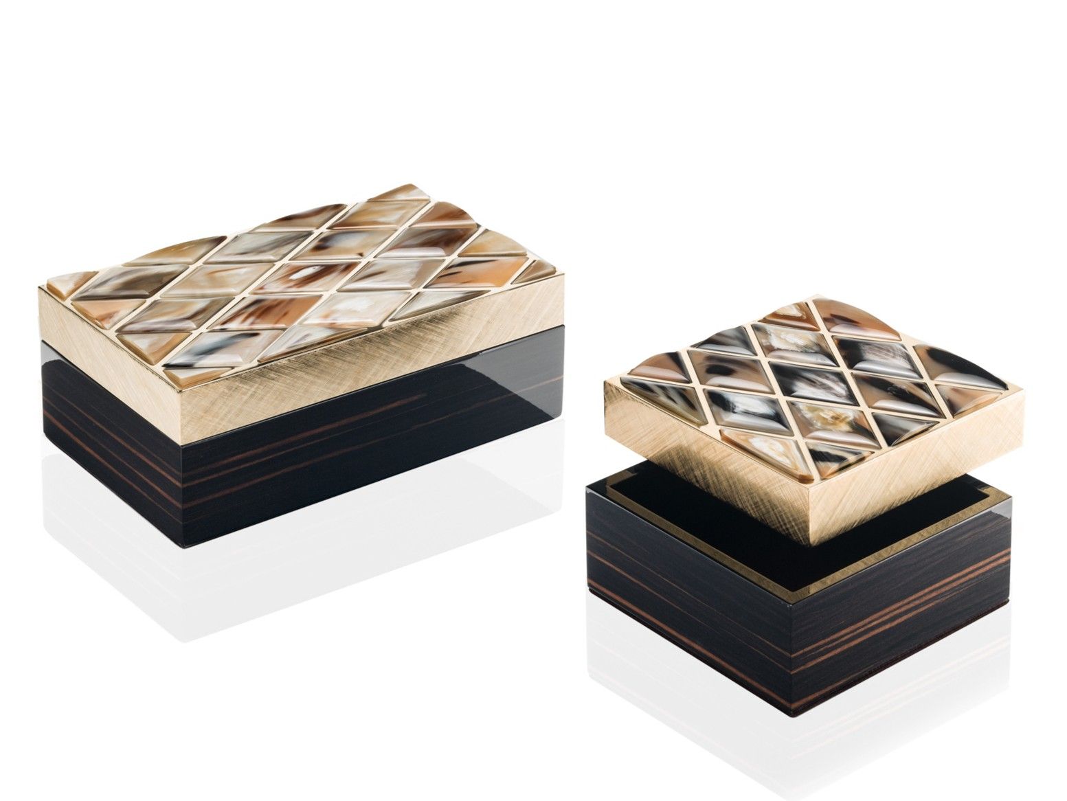 SHINE Ebony and 24k gold-plated brass storage box By ARCAHORN | design ...