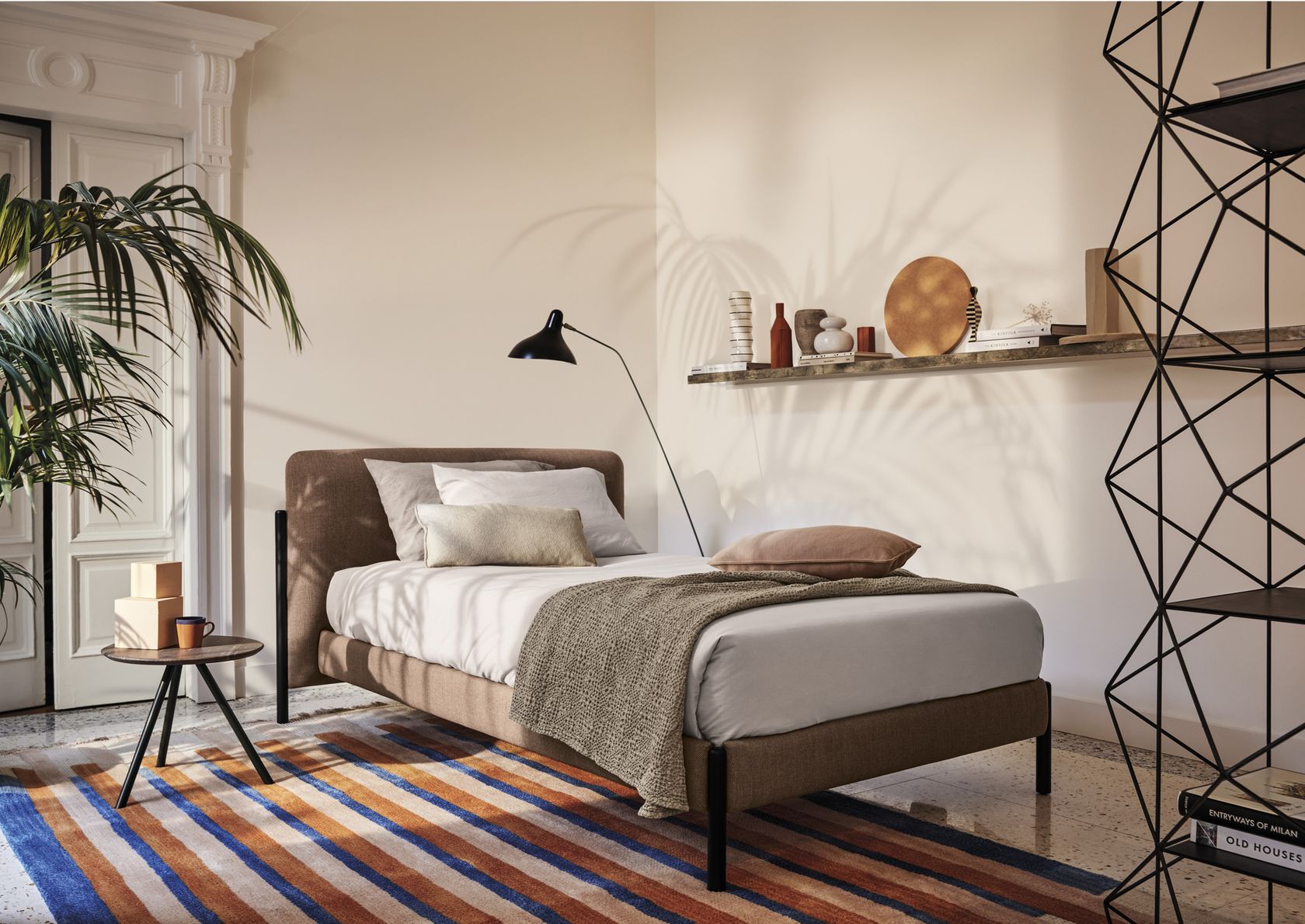 FLAG Single bed with upholstered headboard By Bolzan Letti | design ...