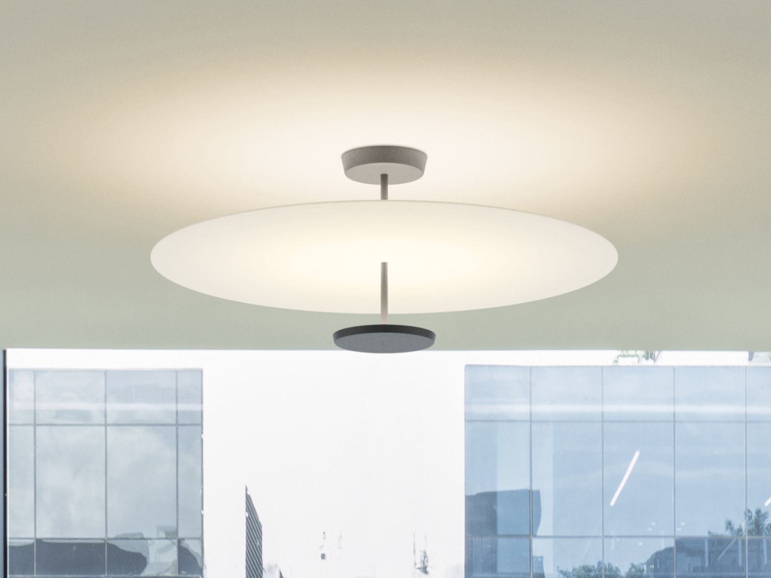 FLAT 5926 LED metal ceiling lamp By Vibia | design Ichiro Iwasaki