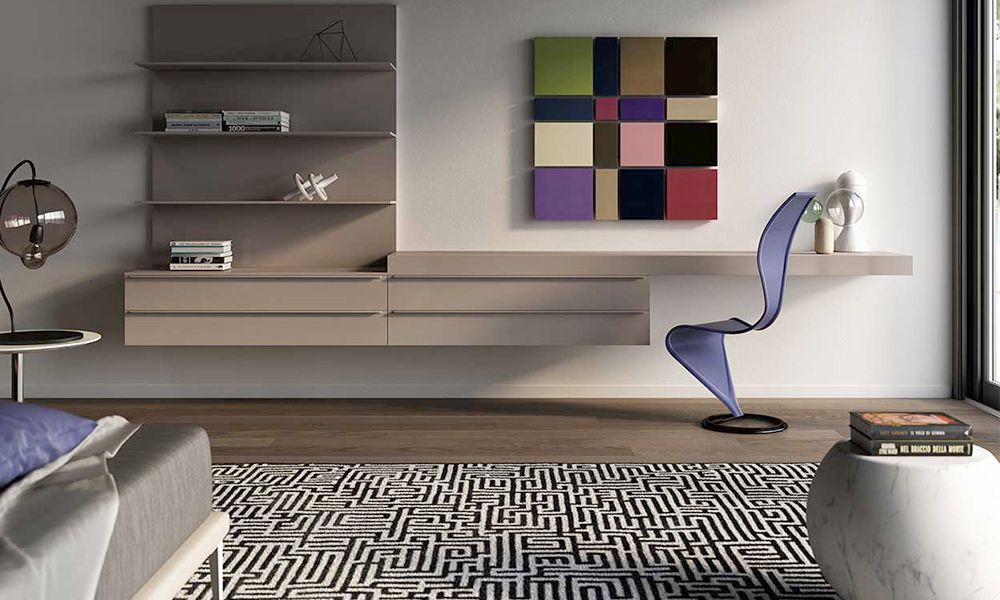 Sectional storage wall FLEXI CONTAINER By Cappellini