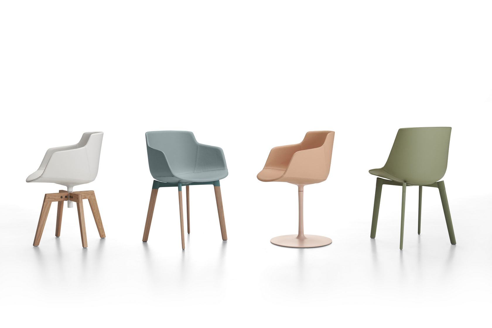 FLOW LEATHER | Chair with armrests Flow Collection By MDF Italia design ...