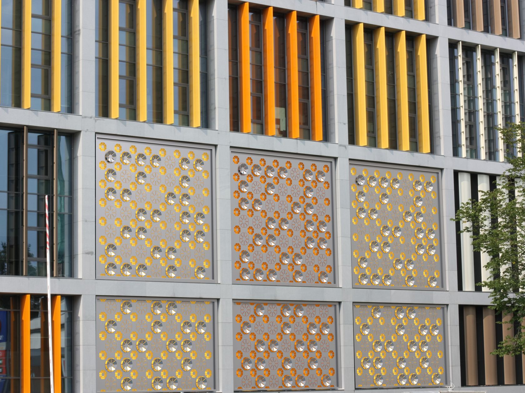 Chapa perforada y troquelada para fachadas FLOWERS By Punto Design ...