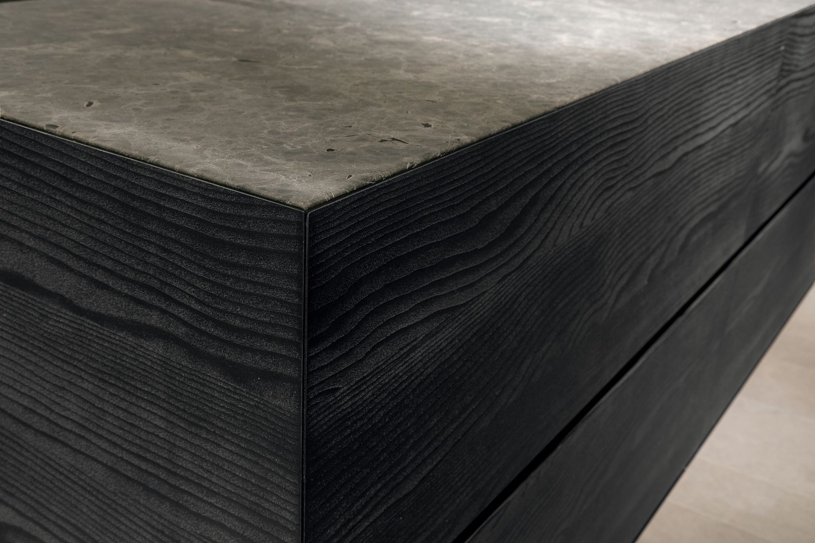 Cedarwood kitchen with island with integrated handles FLY FLOAT Fly ...