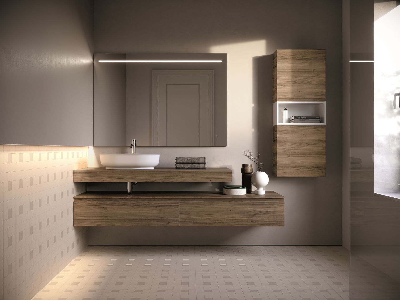 Wall-mounted vanity unit FORM 07 Form Collection By Idea