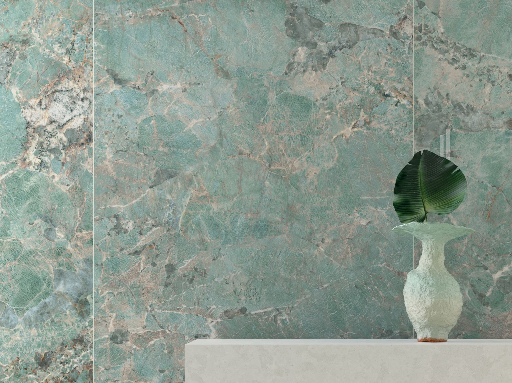 FOYER ROYAL GREEN AMA Porcelain stoneware wall/floor tiles with marble ...