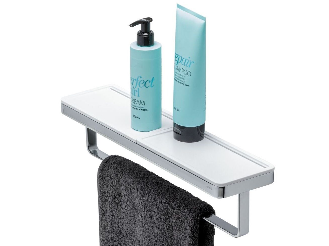 FRAME Metal towel rack / bathroom wall shelf By Geesa