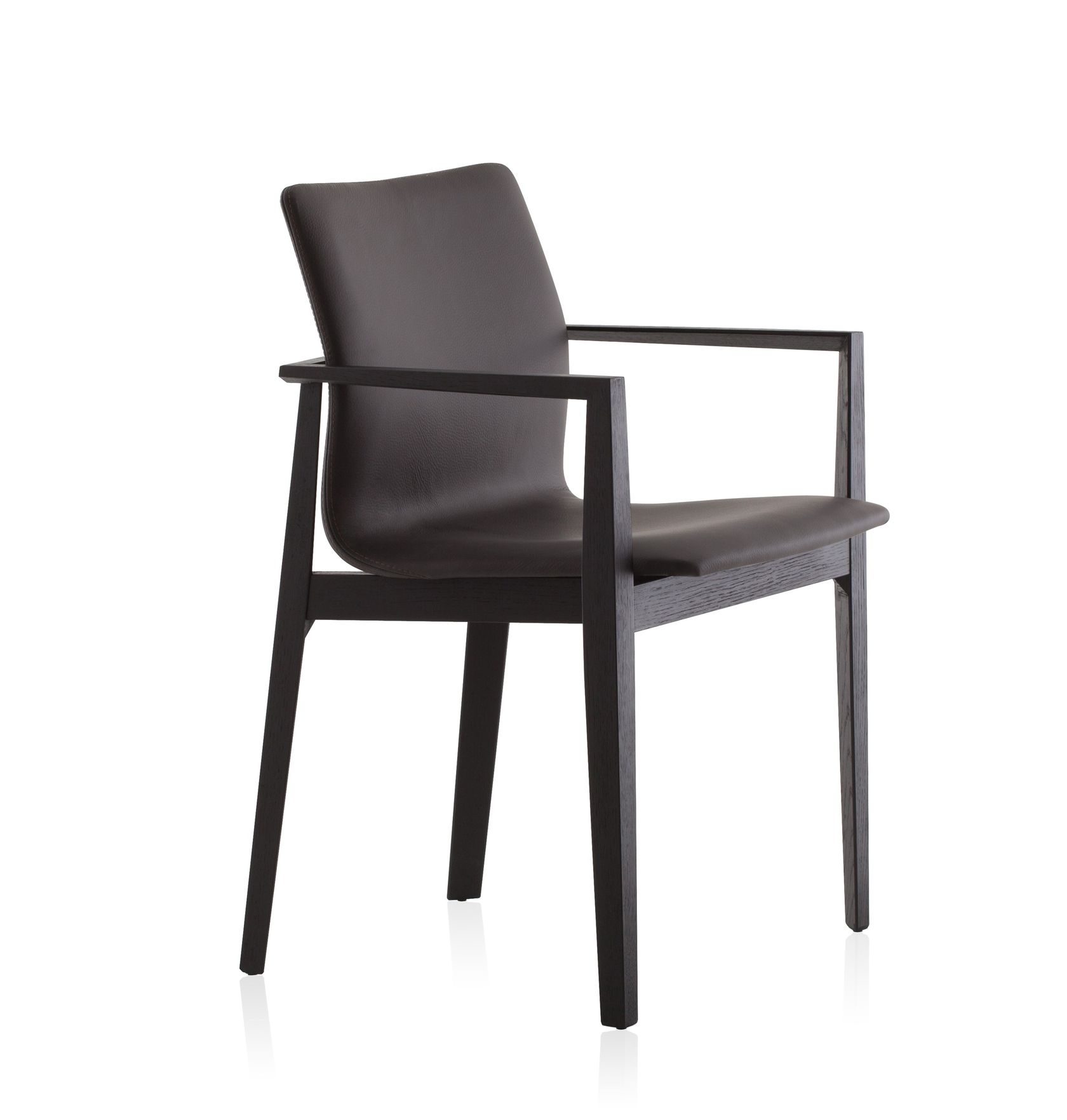 GARDA | Chair with armrests Leather chair with armrests By Porro ...