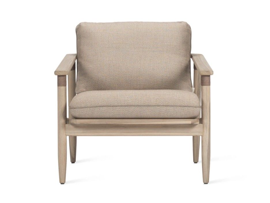DAVID Teak garden armchair with armrests By Vincent Sheppard