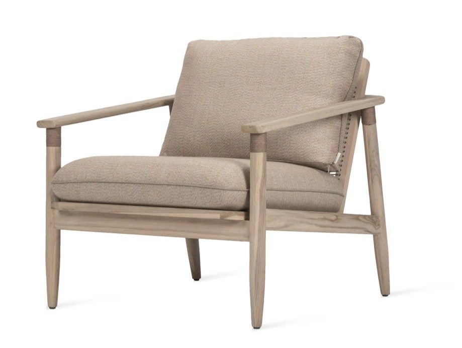 DAVID Teak garden armchair with armrests By Vincent Sheppard