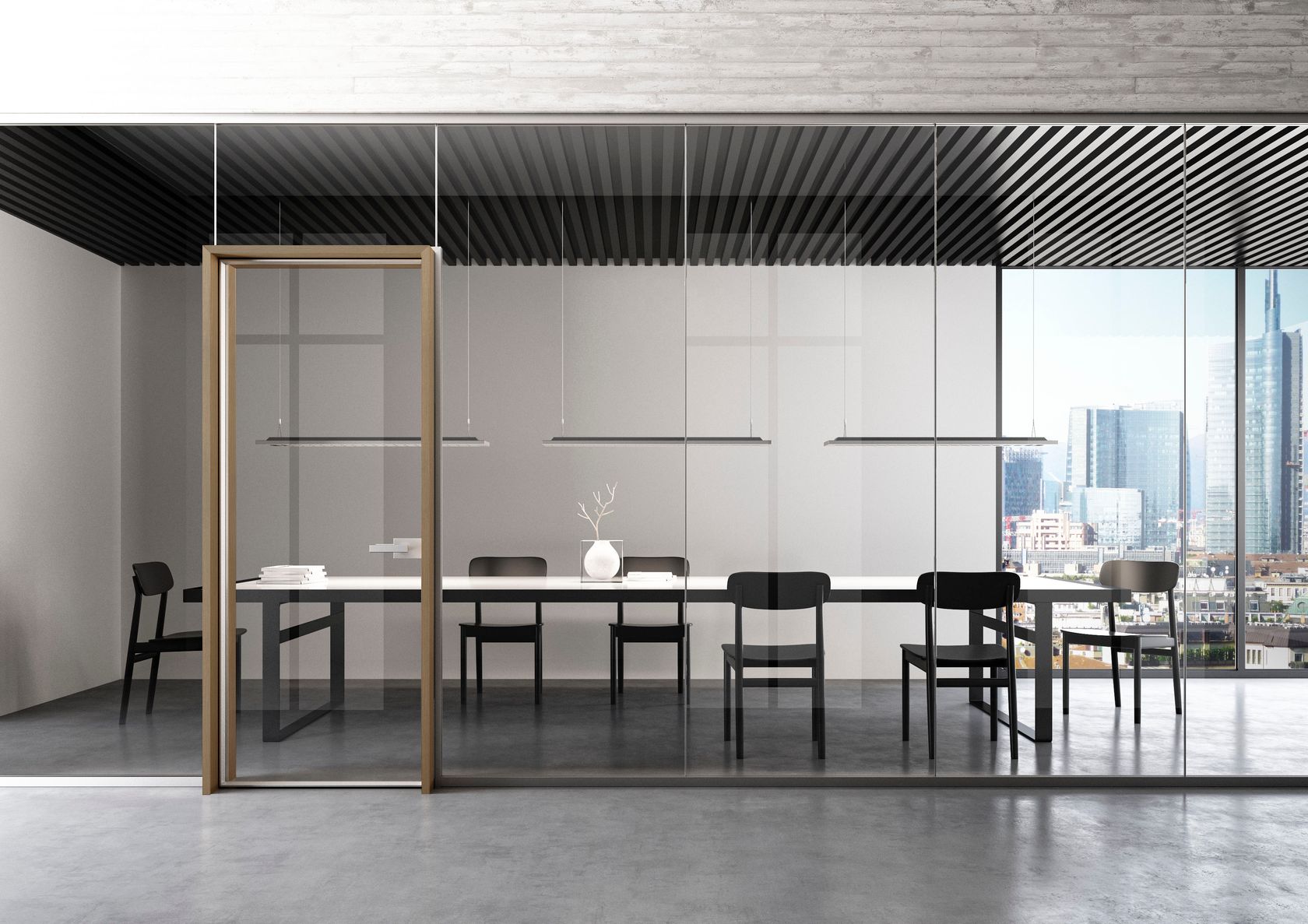 ENTRE-DEUX Hinged glass door By ALBED | design Alfonso Femia