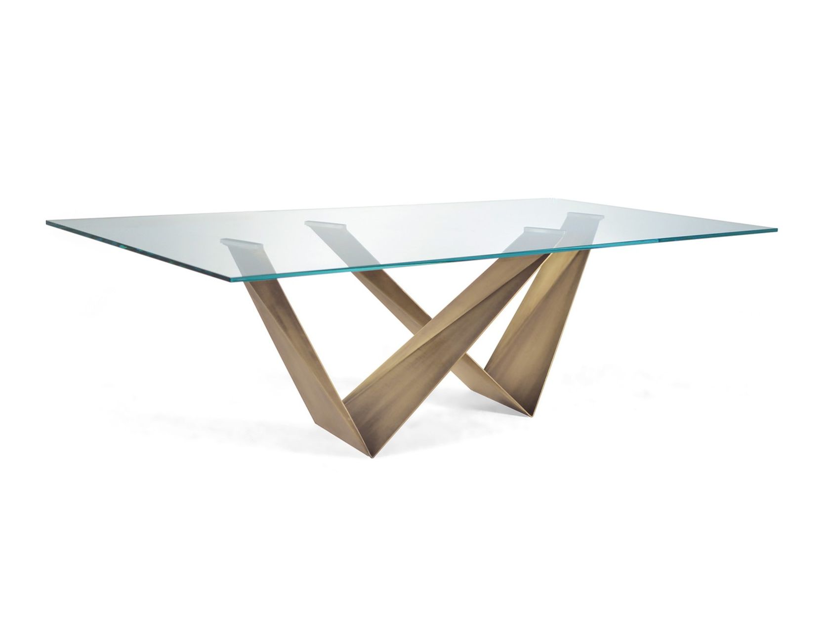 PRISMA Rectangular glass dining table By Reflex | design Riccardo Lucatello