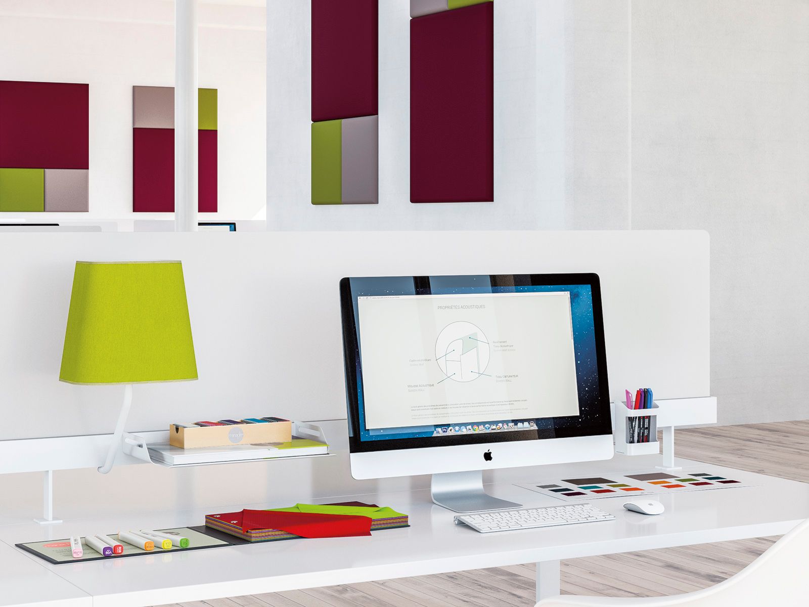 NEW PORT | Glass workstation screen New Port Collection By Manade