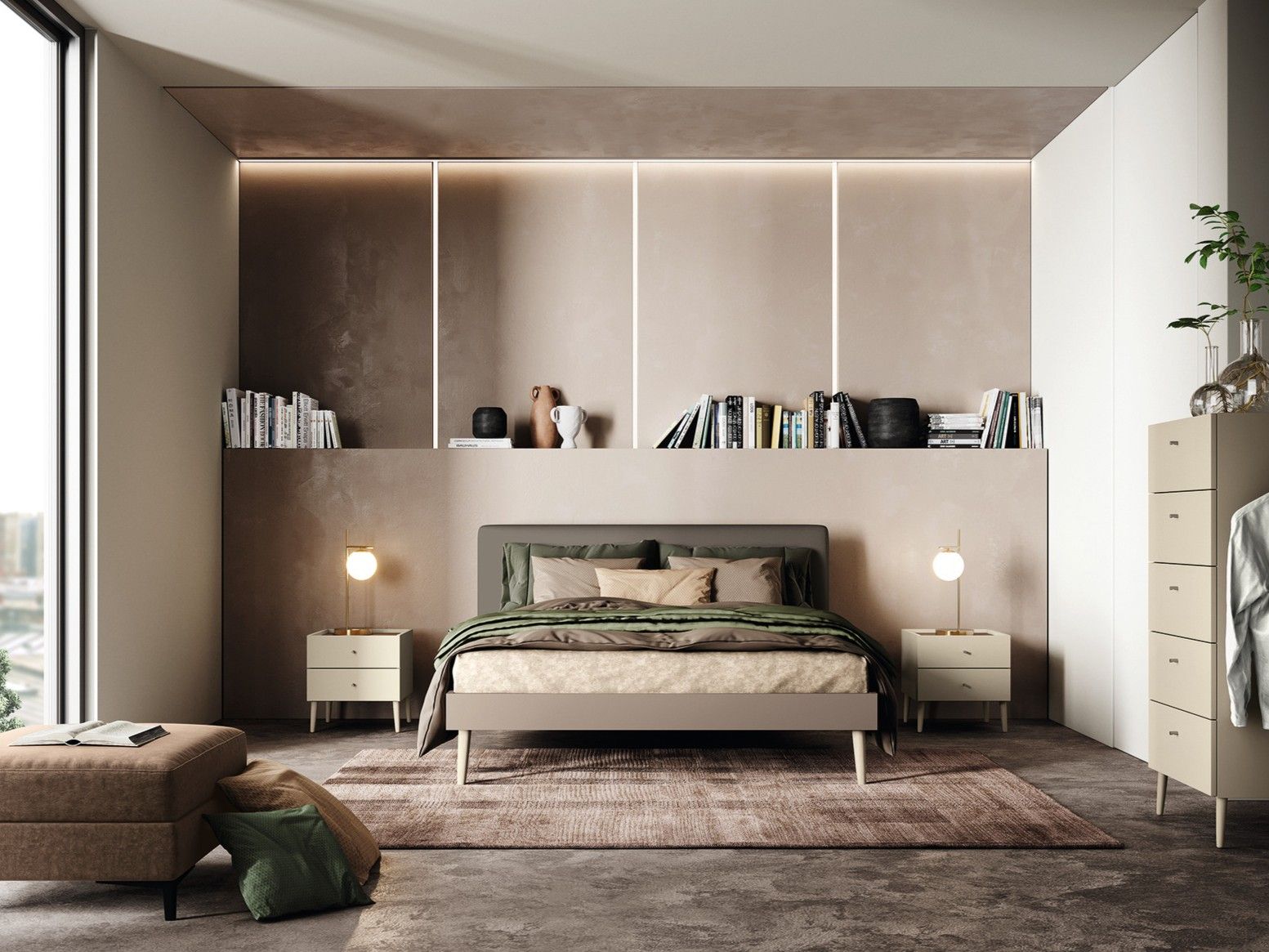 GOLF 2021 Wooden bedroom set By Colombini Casa