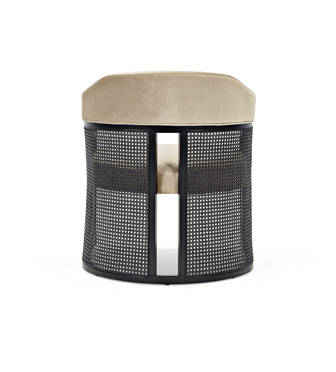 Velvet and Vienna straw easy chair with armrests GRACE VINTAGE Grace ...