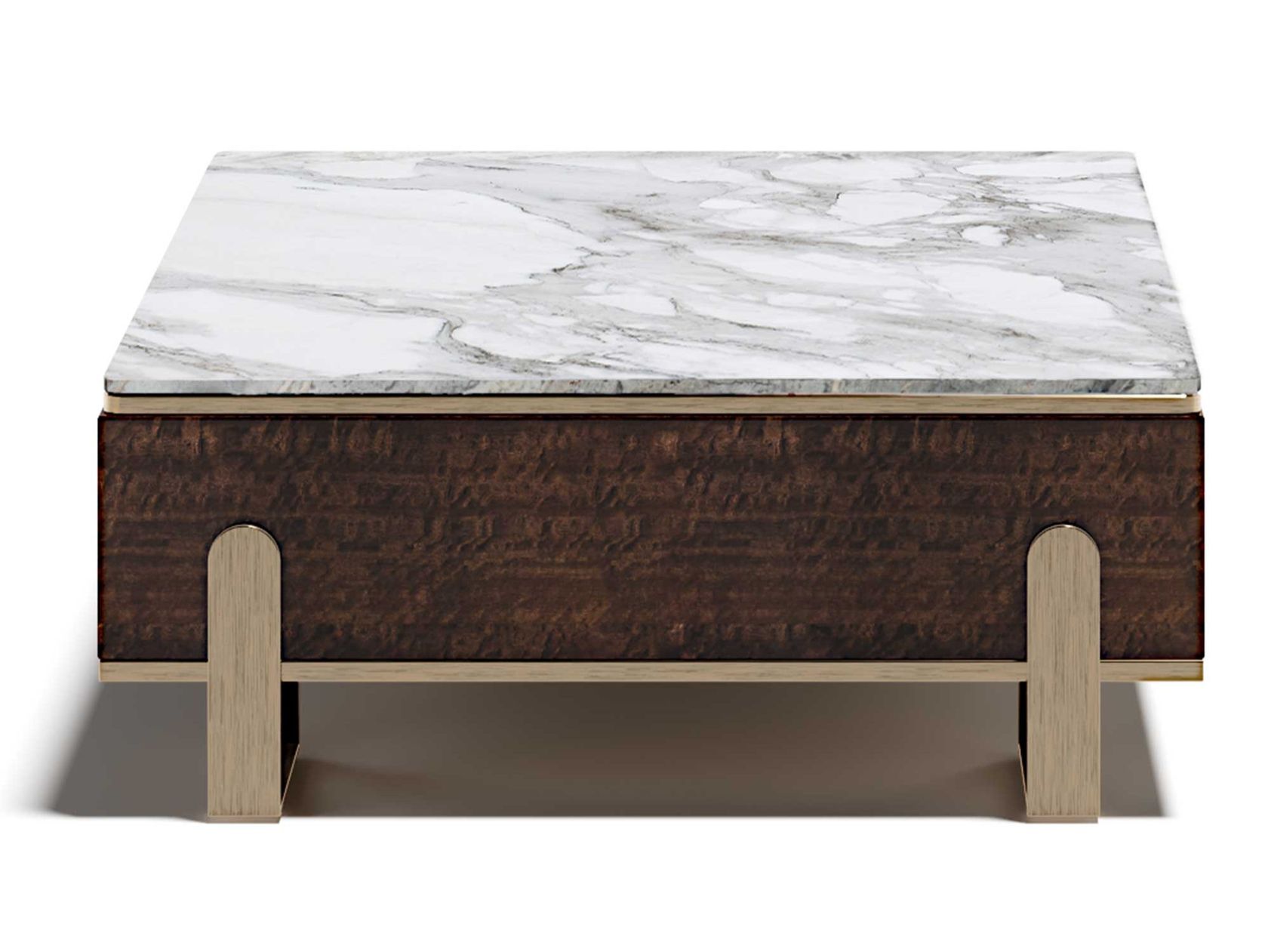 Low wooden and marble coffee table GRAND R Grand Collection By Capital ...