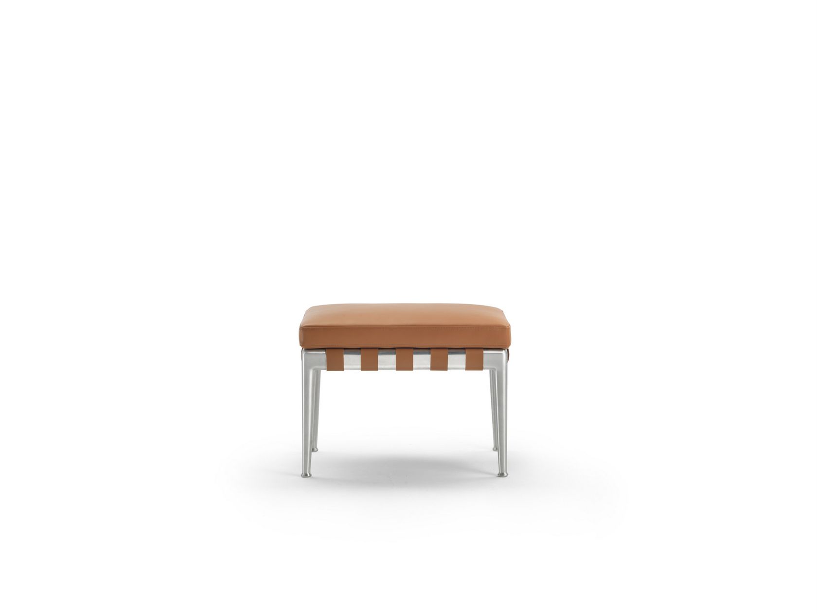 GREGORY Upholstered tanned leather bench By Flexform | design Antonio Citterio