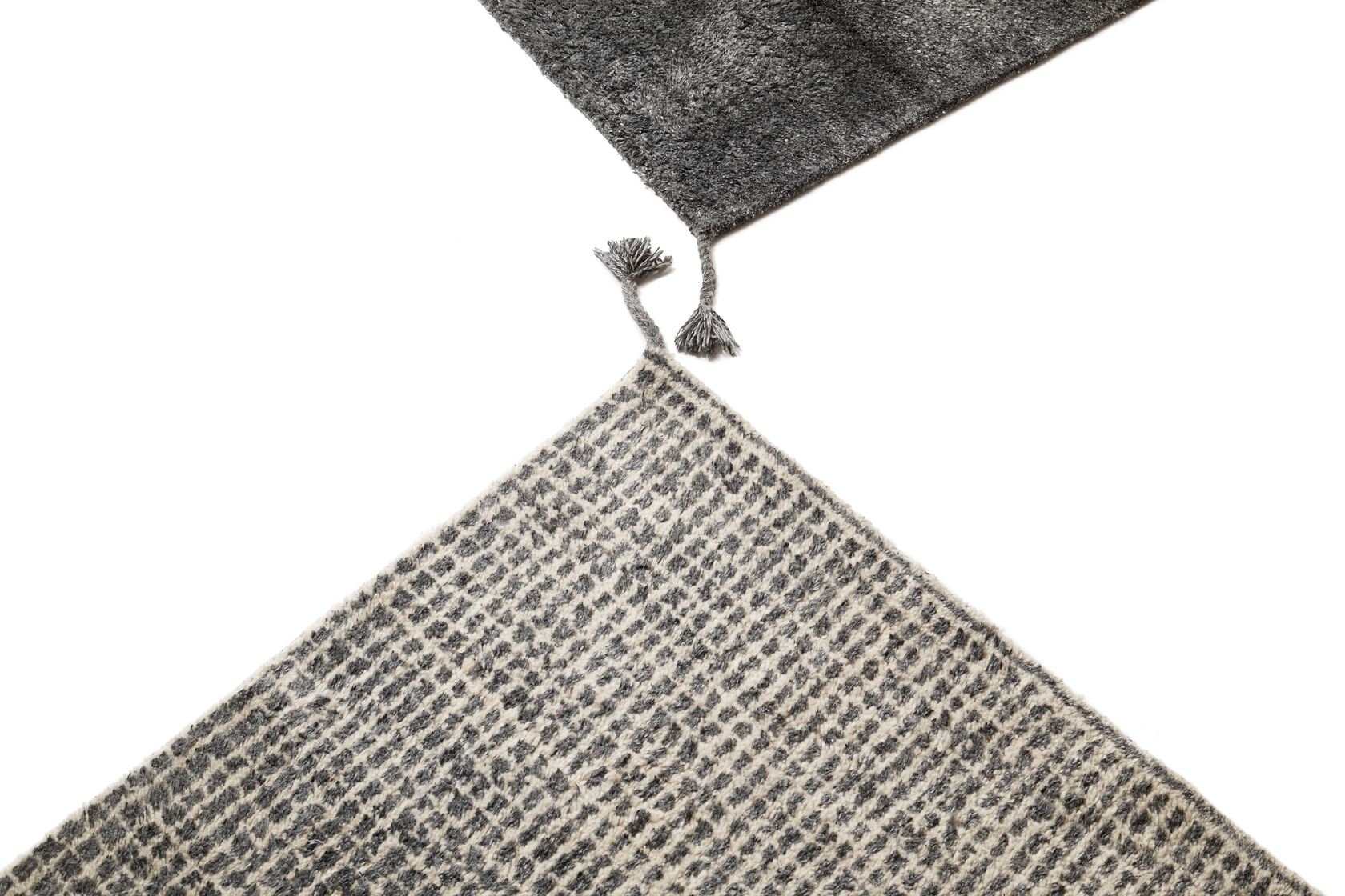 Handmade rectangular wool rug GRID By Woodnotes