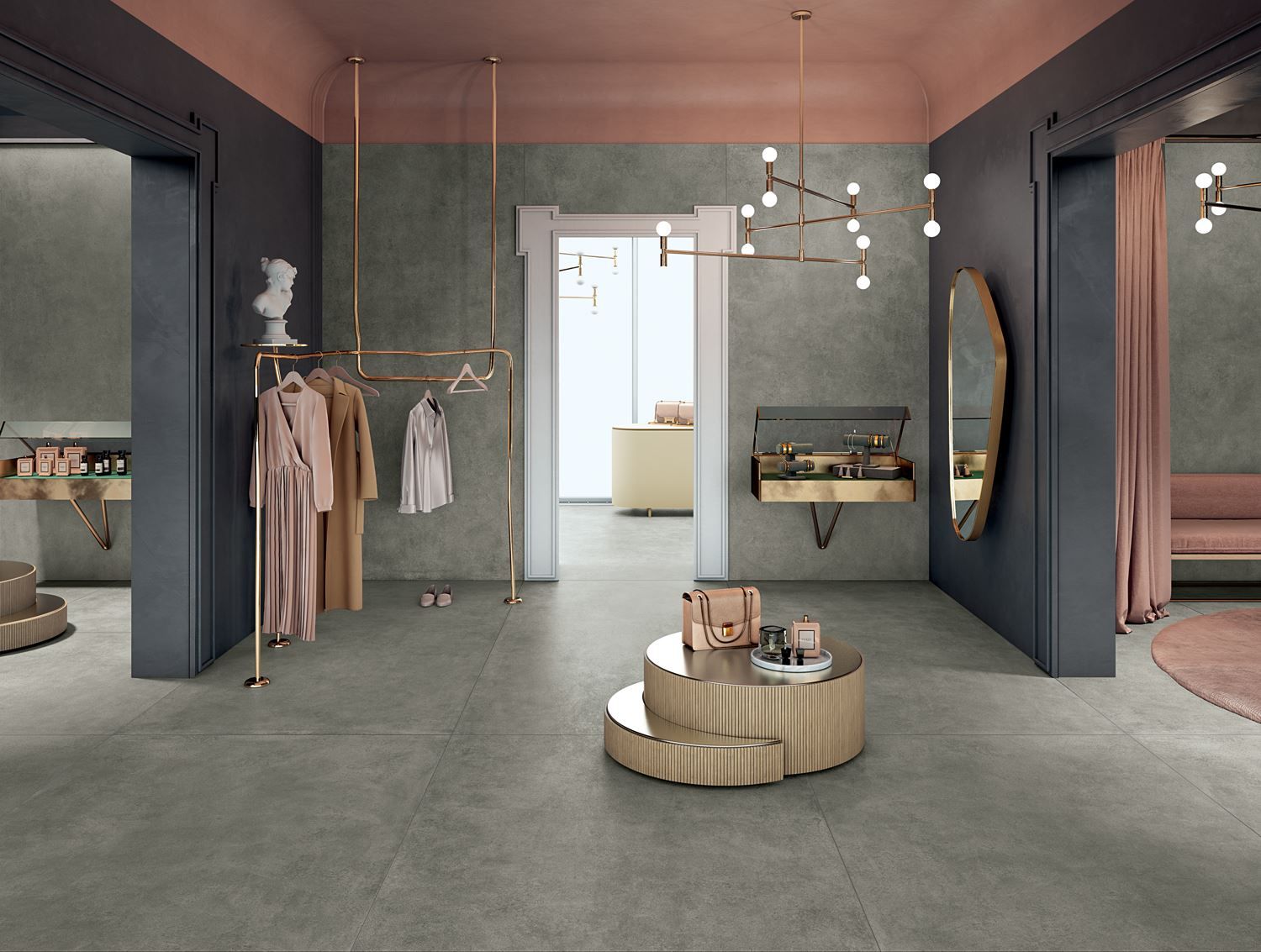 Laminated stoneware wall/floor tiles with concrete effect GRUNGE ...