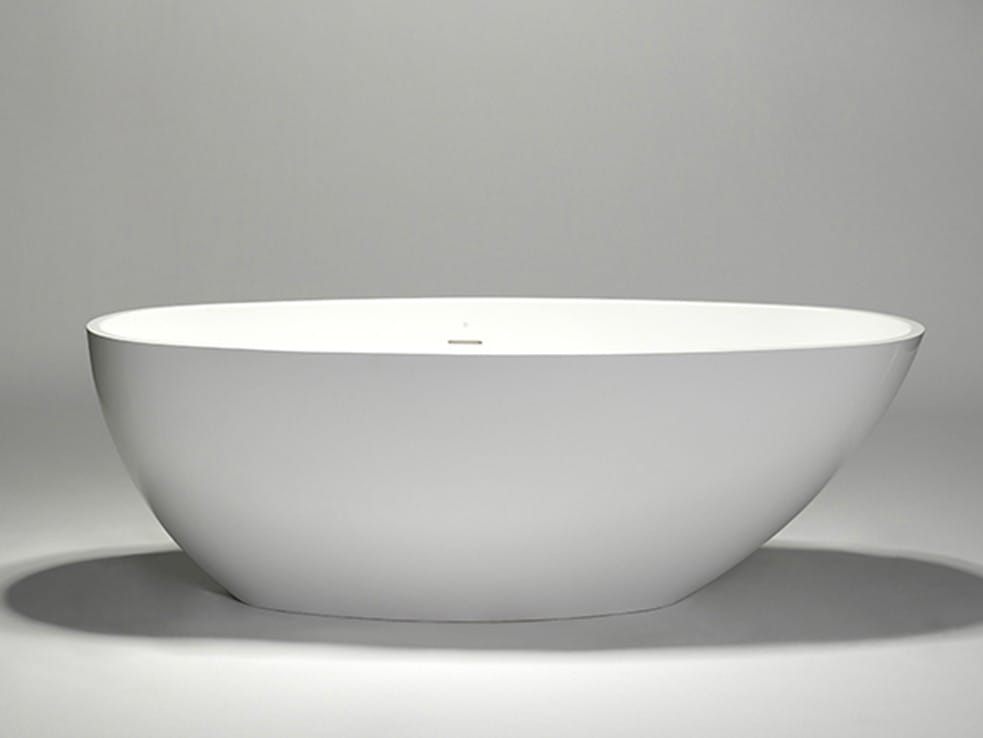 Freestanding oval blu∙stone™ bathtub HALO•1 Halo Collection By Blu Bathworks® design Michael ...
