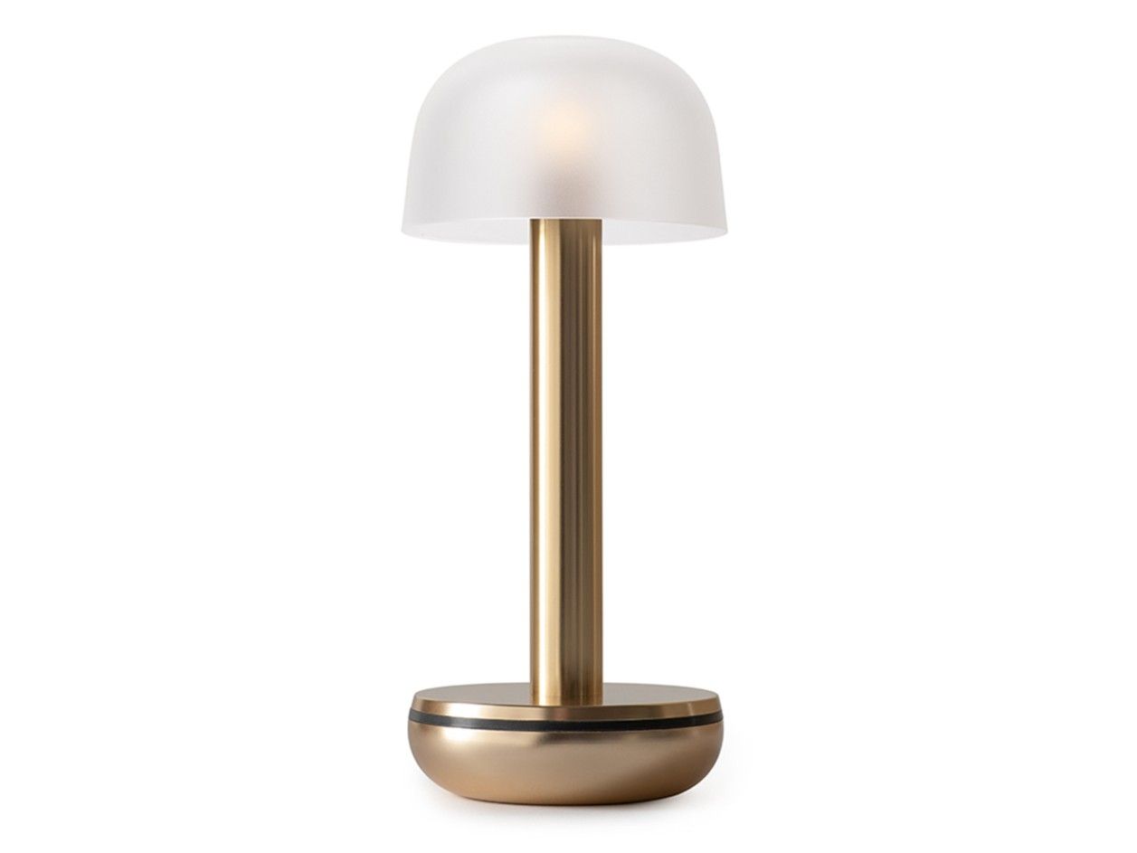 HUMBLE TWO Glass and aluminium table lamp with dimmer By Humble