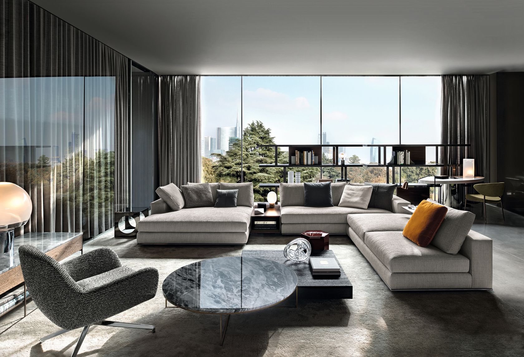 HAMILTON Fabric sofa By Minotti | design Rodolfo Dordoni