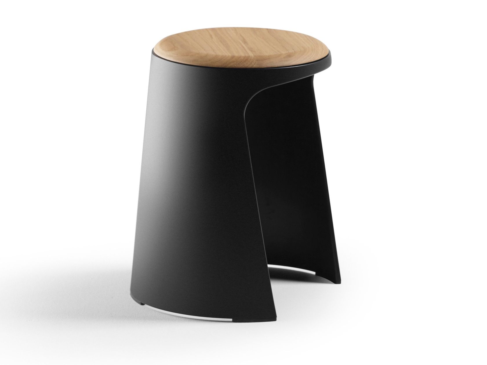 HANDY | Stackable stool Polypropylene stool with wooden seat By Sellex ...