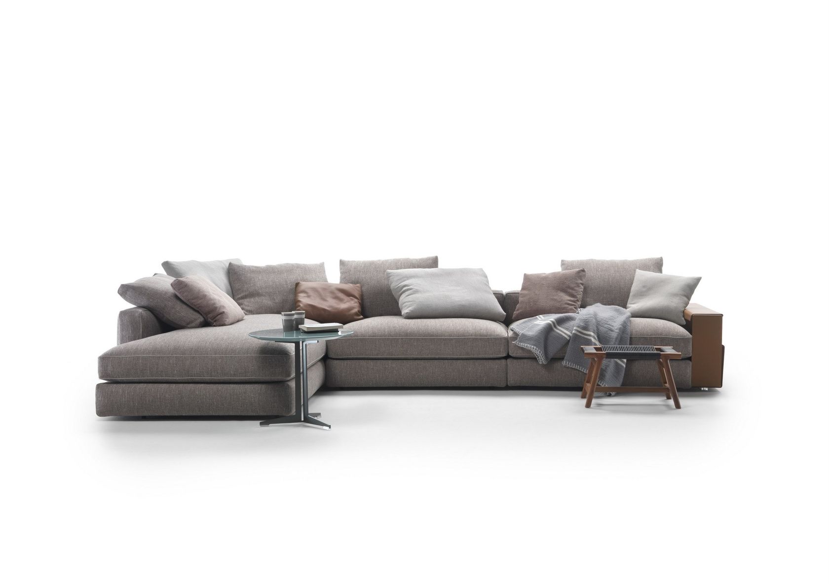 HARPER | Sofa with chaise longue Harper Collection By Flexform design Antonio Citterio