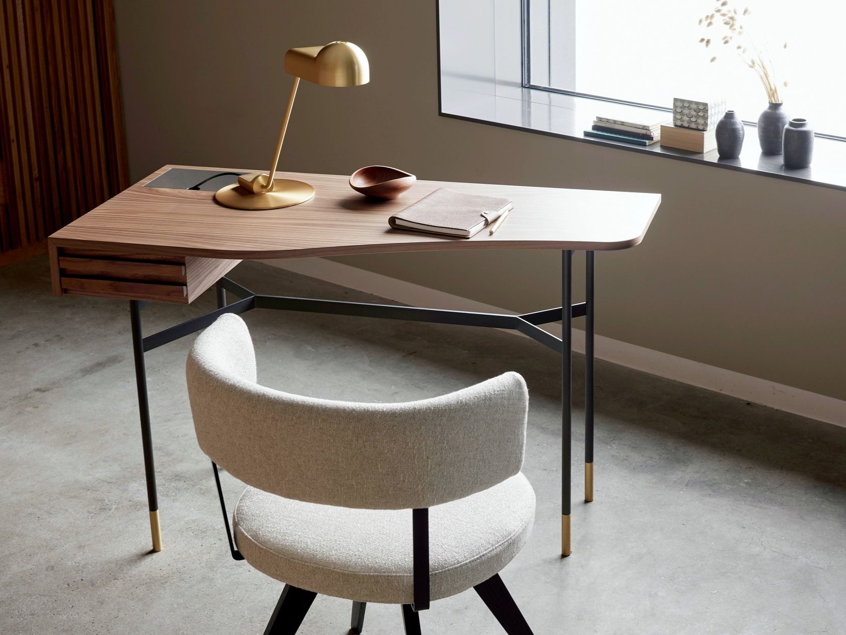 HARRI | Secretary desk Wood veneer secretary desk with drawers By MORE ...