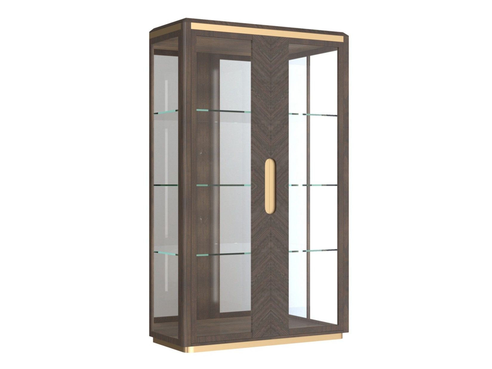 HERMES | Display cabinet Wood veneer display cabinet By Guerra Vanni